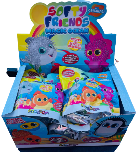 SCATOLA BOX DA 10 SOFTY FRIENDS MAGIC OCEAN SBABAM